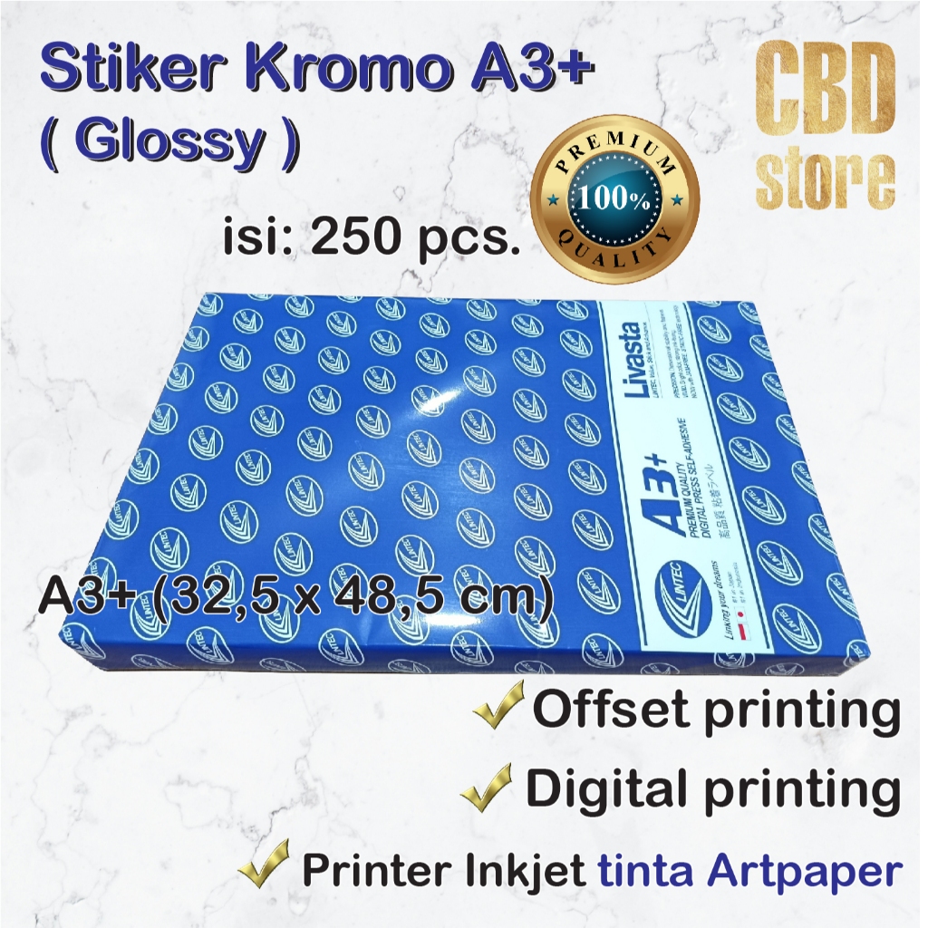 Jual Stiker KROMO A3+ 32,5 x 48,5cm 250 lembar Sticker CHROMO A3 ...