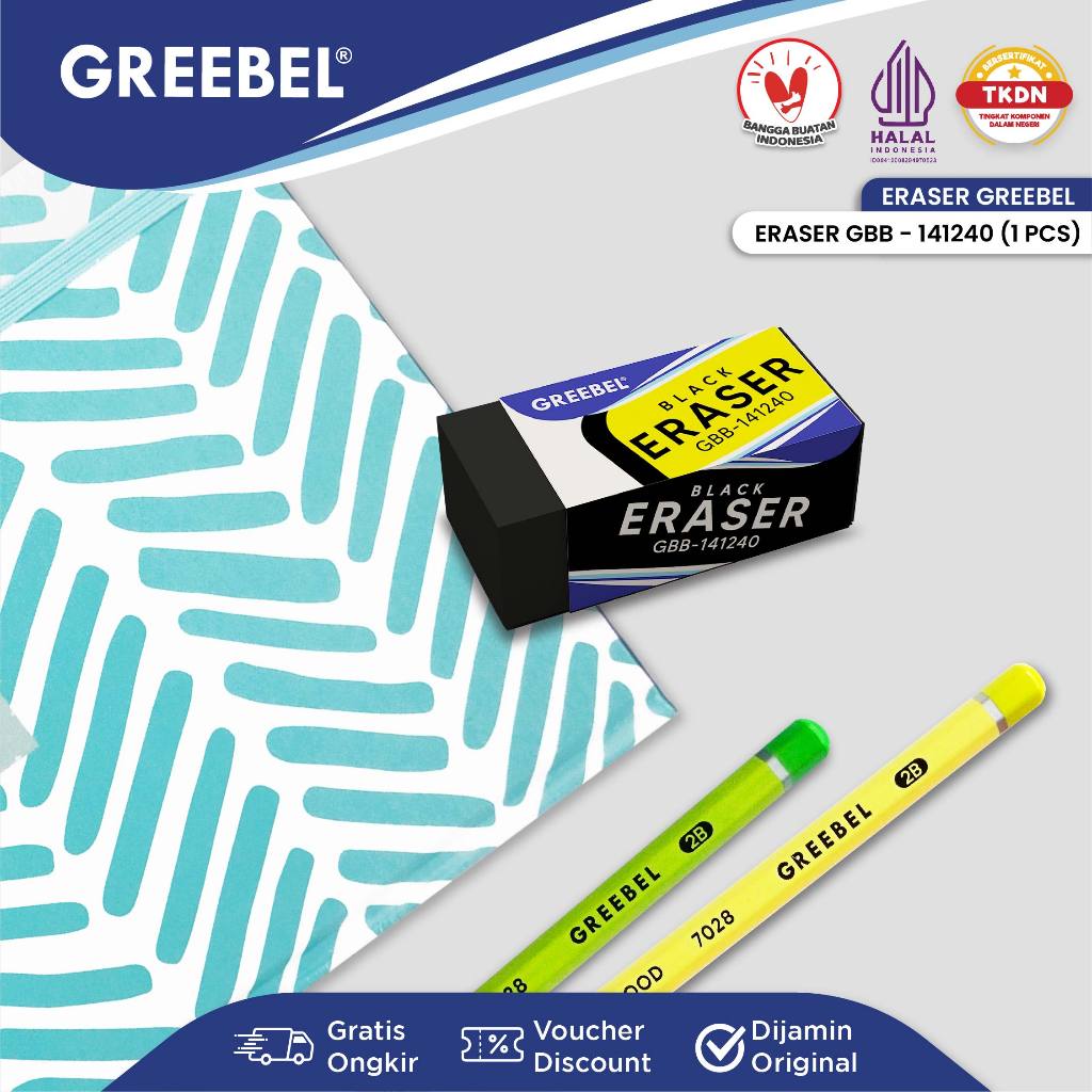 Jual GREEBEL Eraser Stip Hapusan GBB-141240S (1 PCS) Penghapus Pensil ...