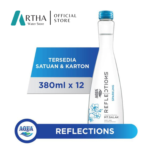 Jual AQUA Reflections Sparkling 380ml x 12 botol (1 box) | Shopee Indonesia