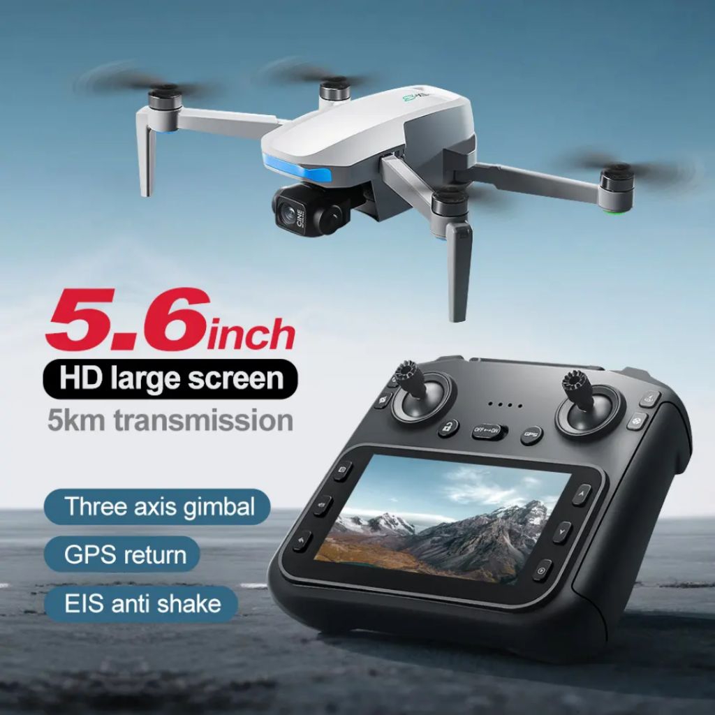 Jual (COD) DRONE S-X1 4K REMOT LAYAR 5.6 INCH GIMBAL 3-AXIS JARAK 5KM ...