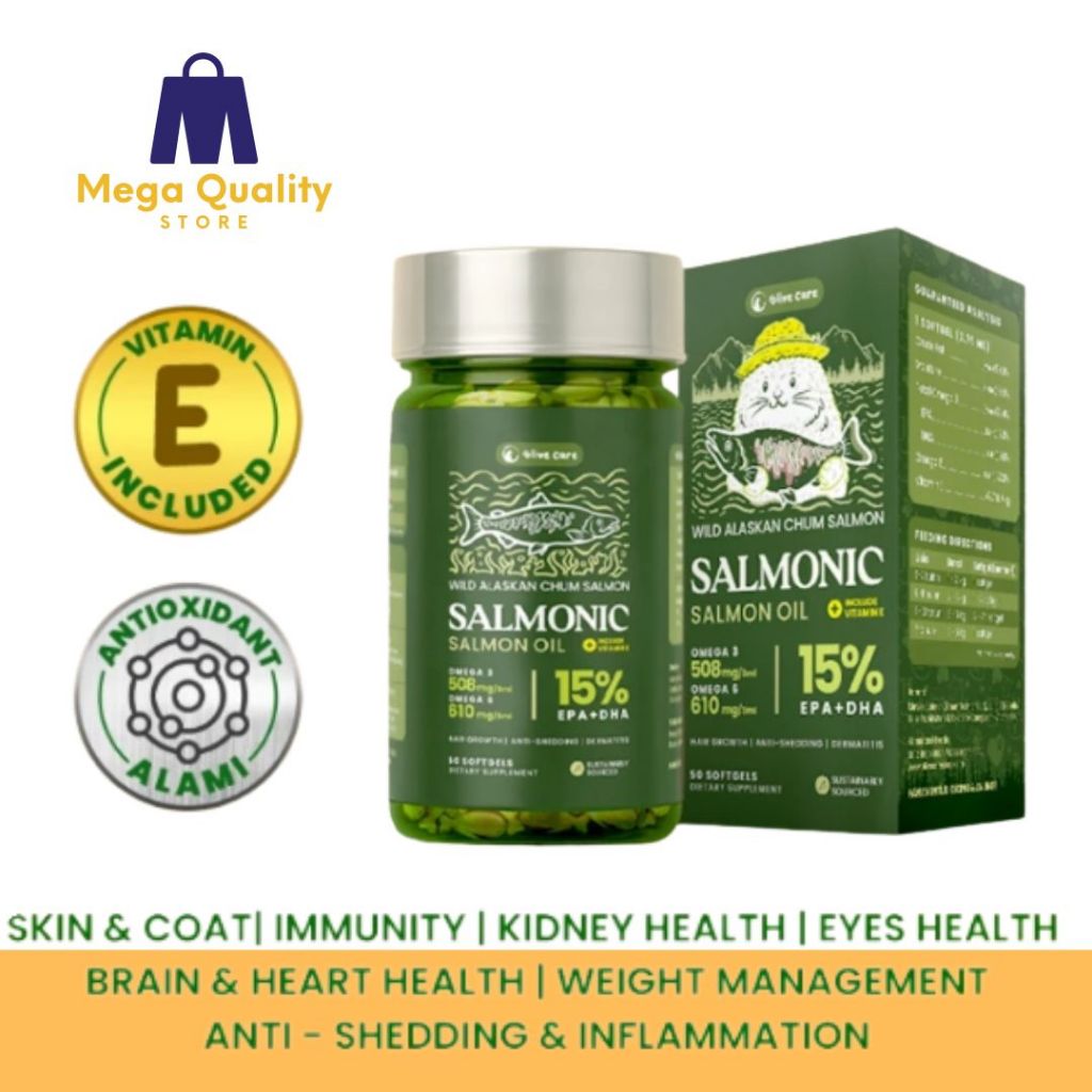 Jual Olive Care SALMONIC Vitamin Kucing Minyak Ikan Murni & Alami Non ...