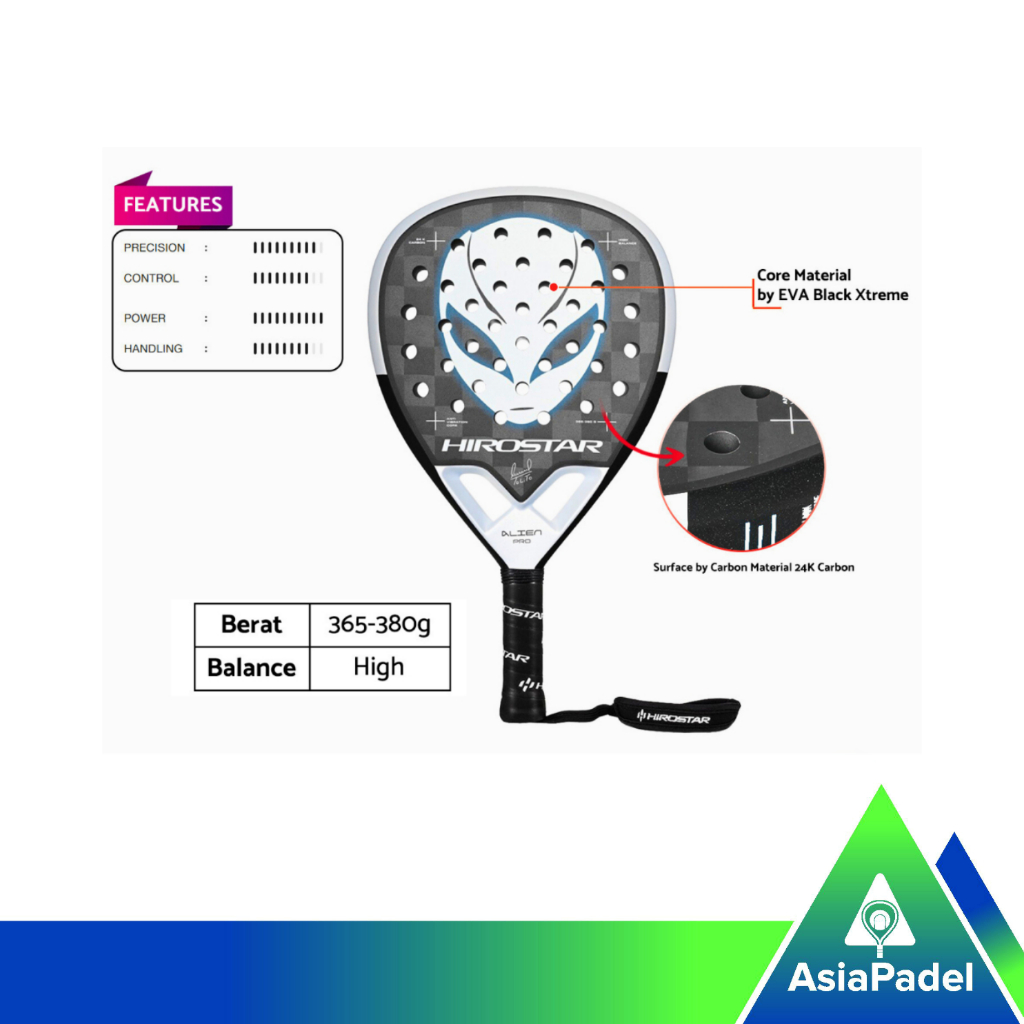 Jual Racket Padel Hirostar Alien Pro Tolito Aguirre | Raket Padel 24K ...