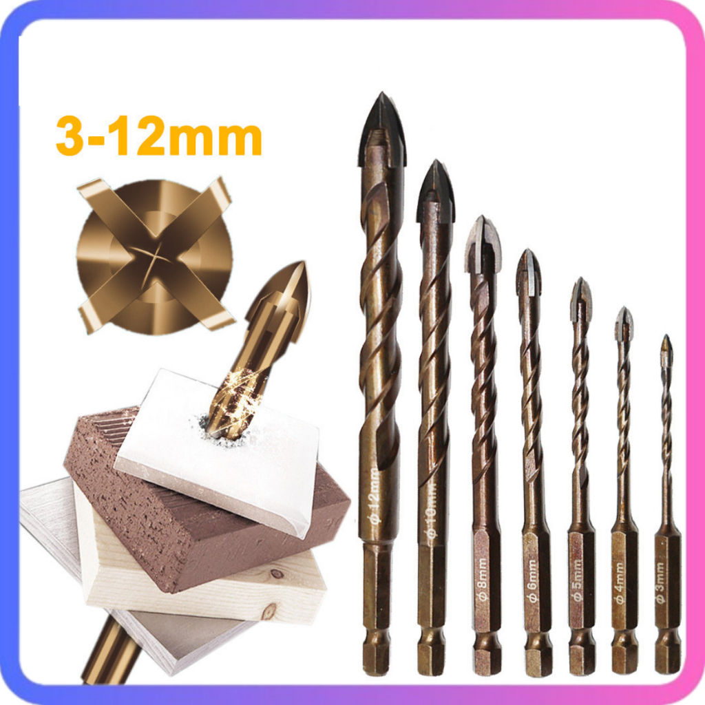 Jual 7PCS Mata Bor Ulir 3-12MM Hss Twist Drill Mata Bor Set Multifungsi ...