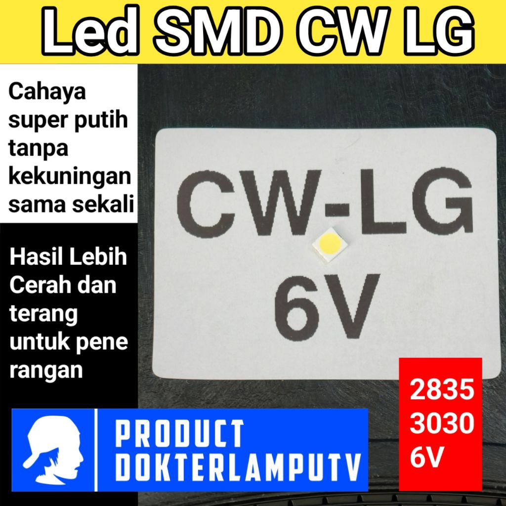 Jual 100PCS LED SMD CW LG 2835 3030 6V 1W UNTUK SERVIS LAMPU LED ...