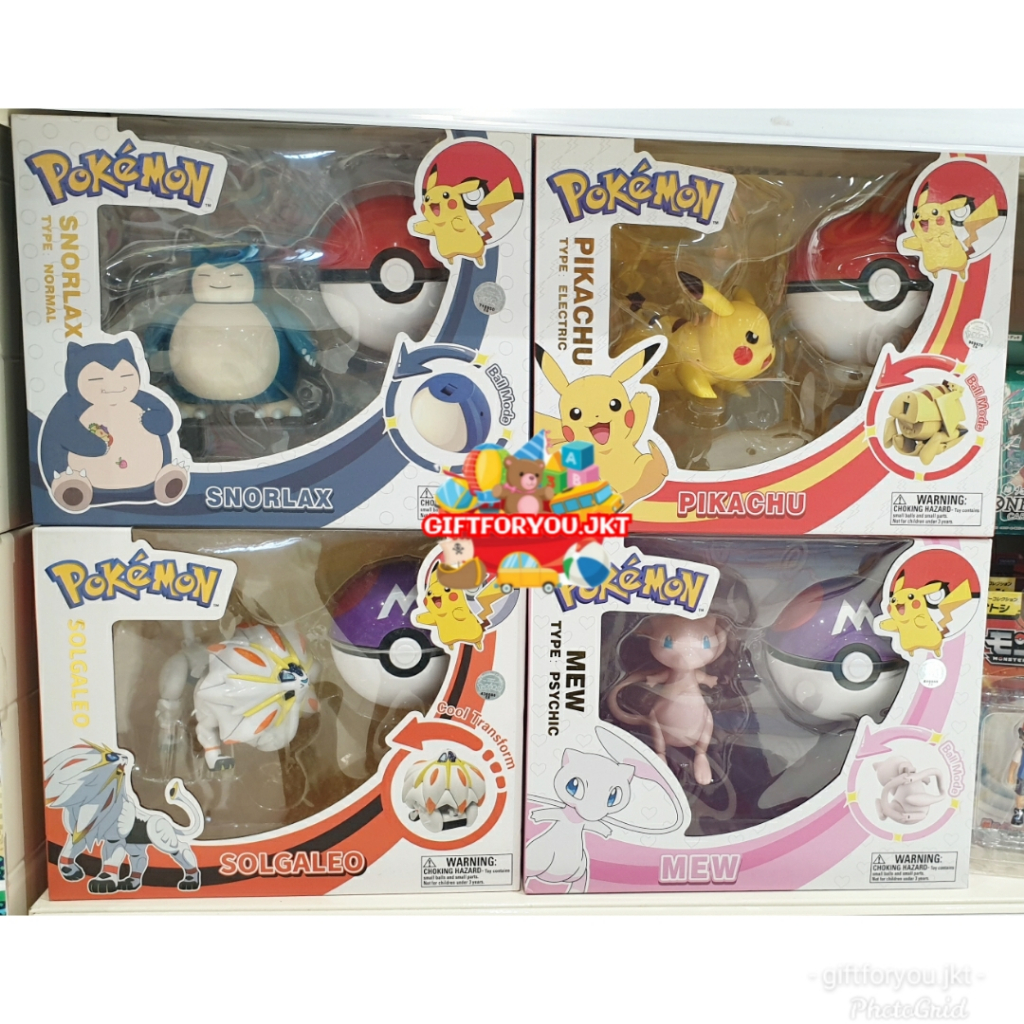 Jual Apolo Pokemon Transformation Ball Pokeball Figure Solgaleo Mew ...