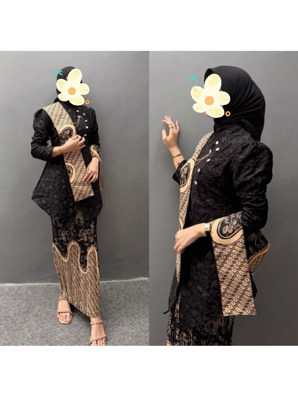 Jual satu set baju,rok dan selendang full puring free bros,bahan jaguar ...
