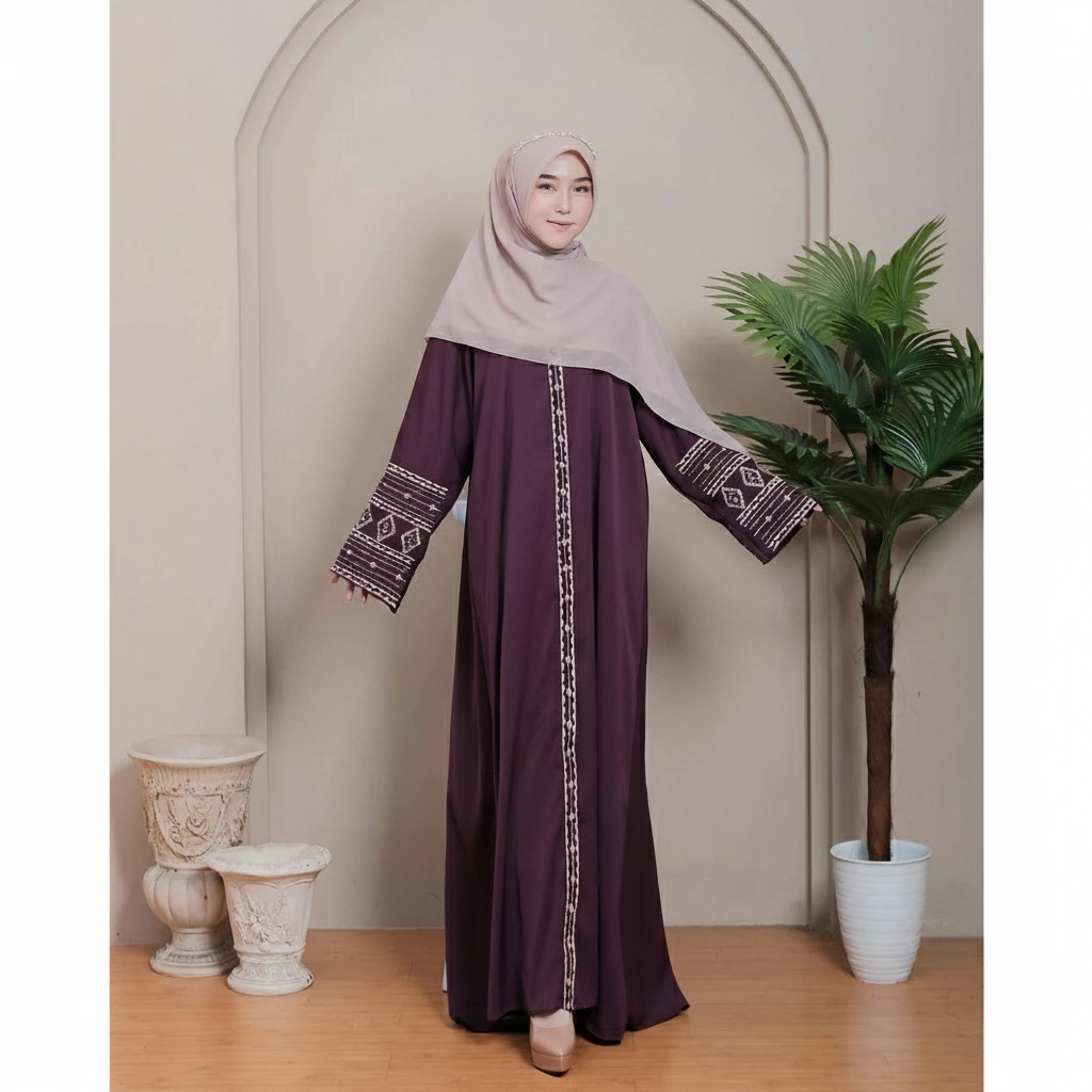Jual Dress Muslimah Alisha | Gamis Mewah, Lembut, Nyaman Sepanjang Hari ...