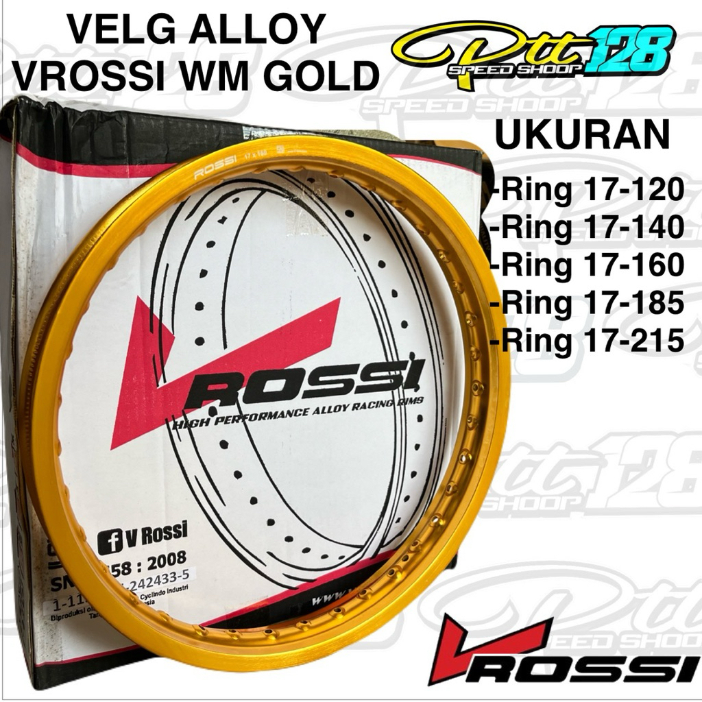 Jual VELG ROSSI GOLD ALLOY WM HOLE 36 PELEK VROSSI EMAS WX ALUMUNIUM ...