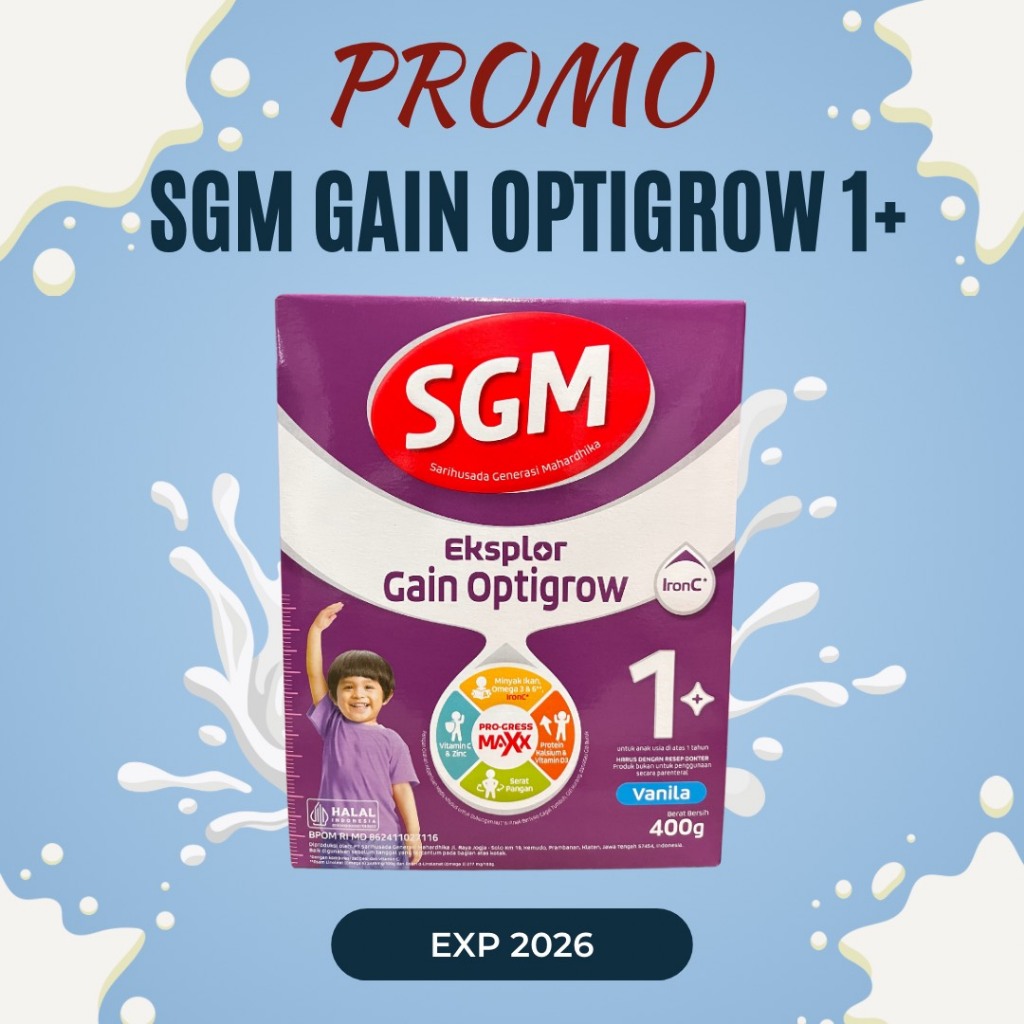 Jual SGM EKSPLOR GAIN OPTIGROW 1+ LANJUTAN SGM UNGU | 400 GR KOTAK ...