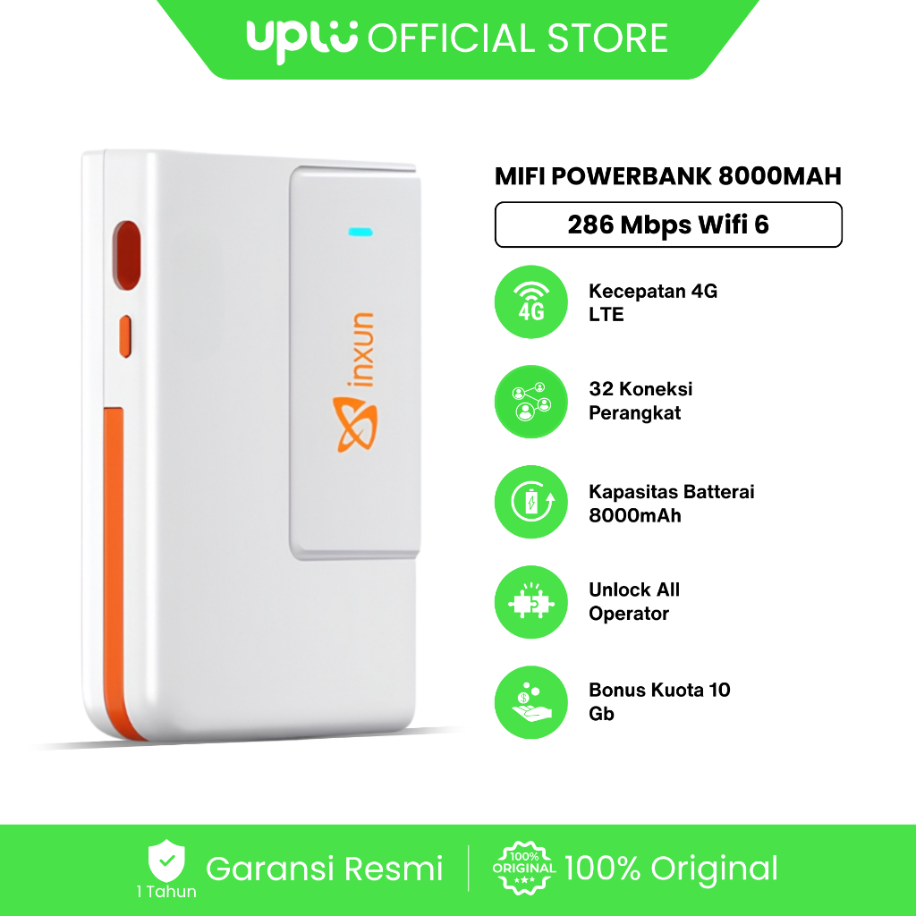 Jual [ Free 10 Gb ] UPLU Mifi Modem Wifi Wireless Router All Operator ...