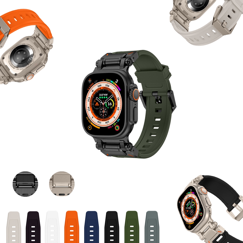 Jual Strap Apple Watch Explorer Rubber Silicone Series 1st 1 2 3 4 5 6 ...