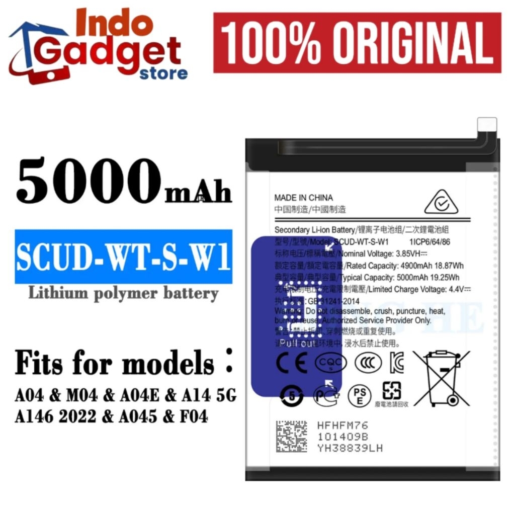 Jual Baterai Batrei Samsung A04 / A22 5G Battery Batre Samsung SCUD-WT ...