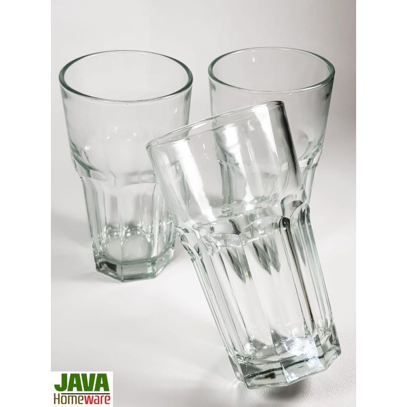 Jual 3 Pcs-Gelas Mutiara 208 Plastik Bening Akrilik Tebal 400ml / Gelas ...