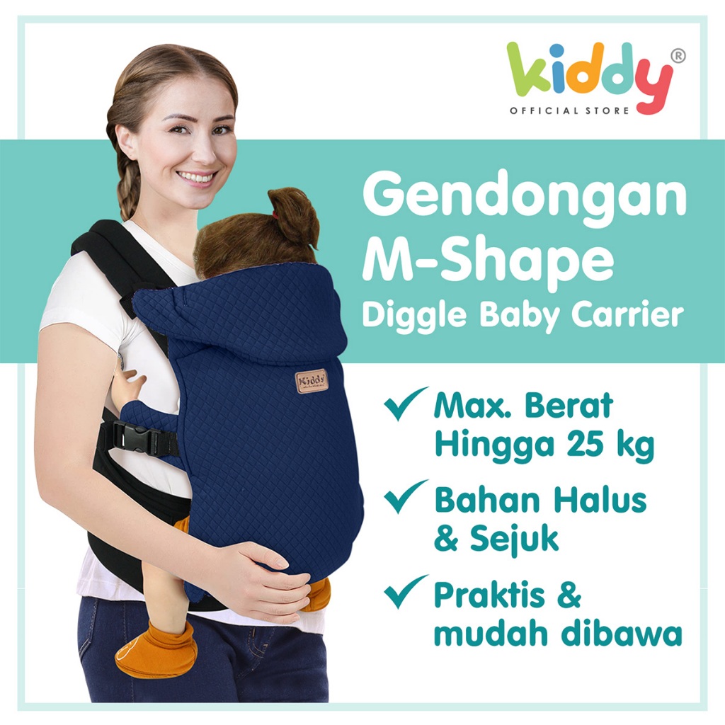 Jual Kiddy Gendongan Bayi Depan Ergonomis M-Shape SSC, Hingga 25kg ...