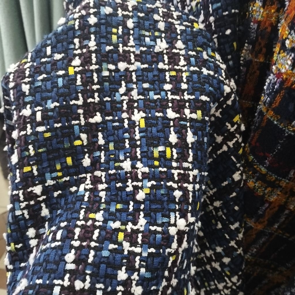 Jual bahan kain tweed/kain tweed semi wool import | Shopee Indonesia