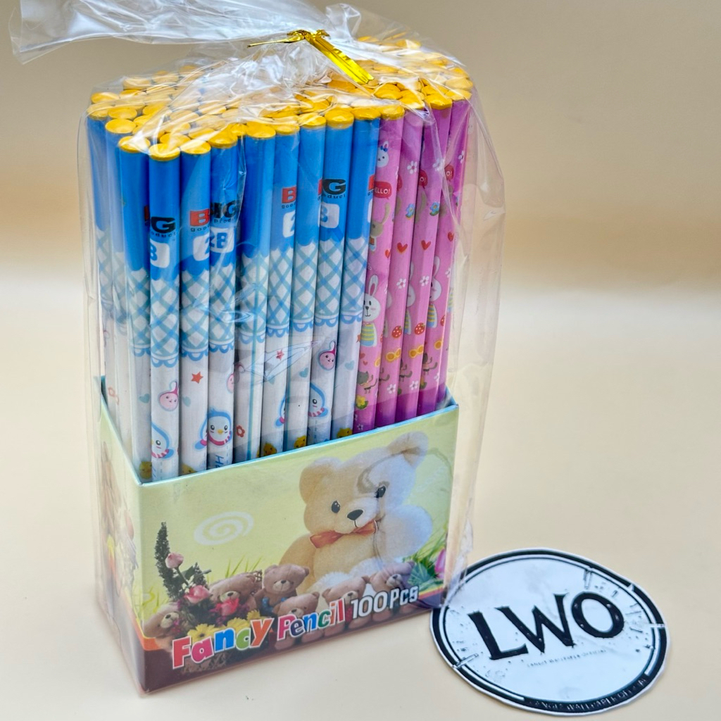 Jual Pensil 2B isi 100pcs Pensil Box gambar Lucu lucu Fancy Pencil ...