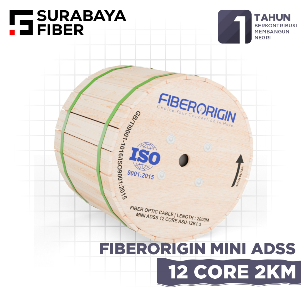 Jual Mini ADSS 12 Core G652D Fiberorigin 2KM - Kabel FO Bulat 12C 1 ...