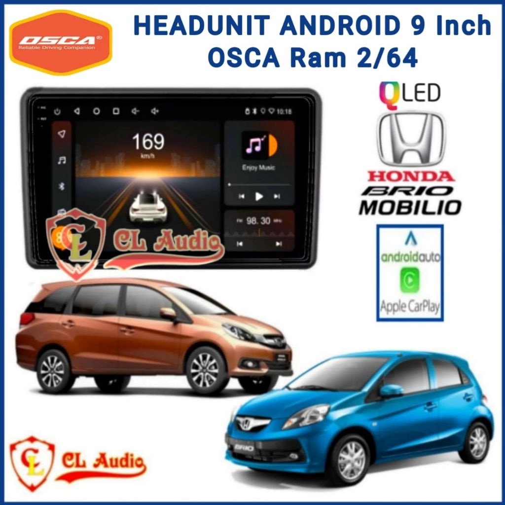 Jual Head Unit Android OSCA 9 Inch Honda Brio/Mobilio 2012-2015 Ram 2 ...