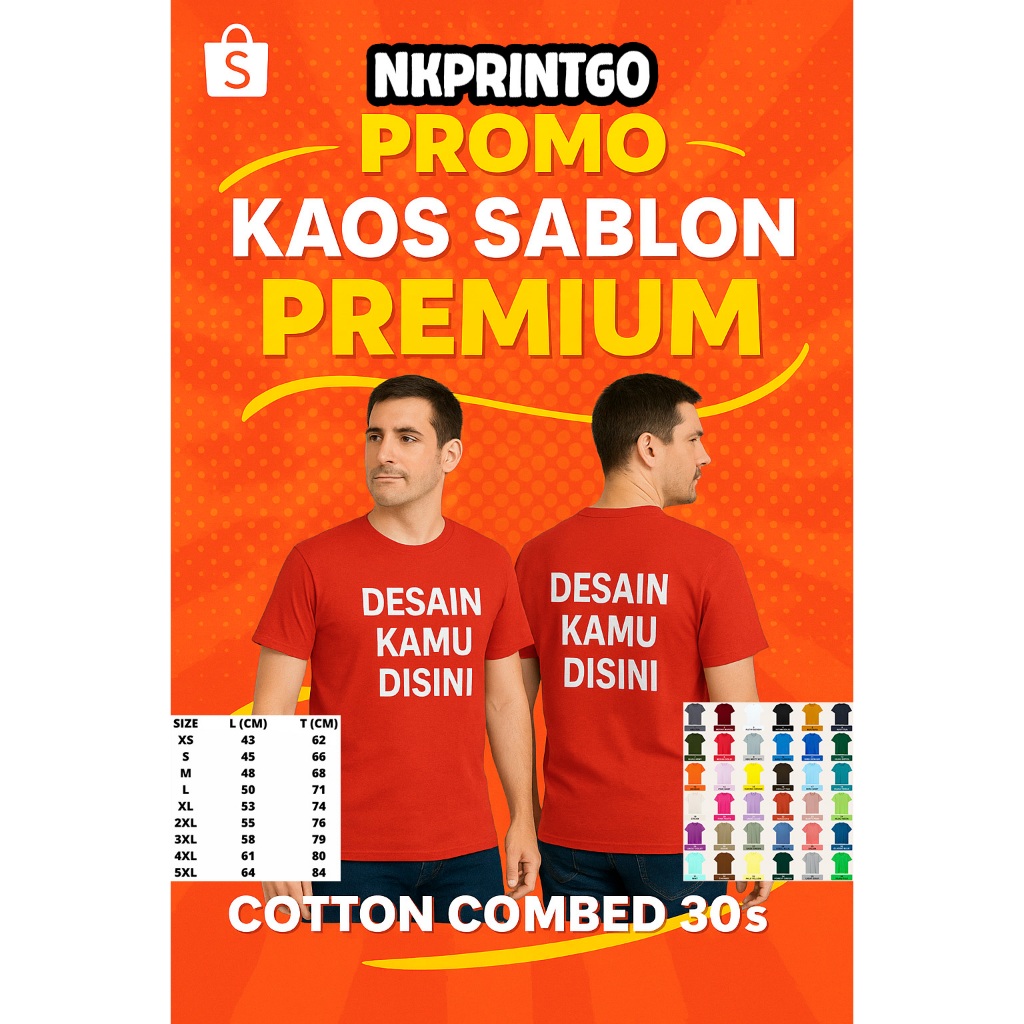 Jual Sablon Kaos Satuan Terlengkap & Harga Terbaru Mei 2026 | Shopee ...