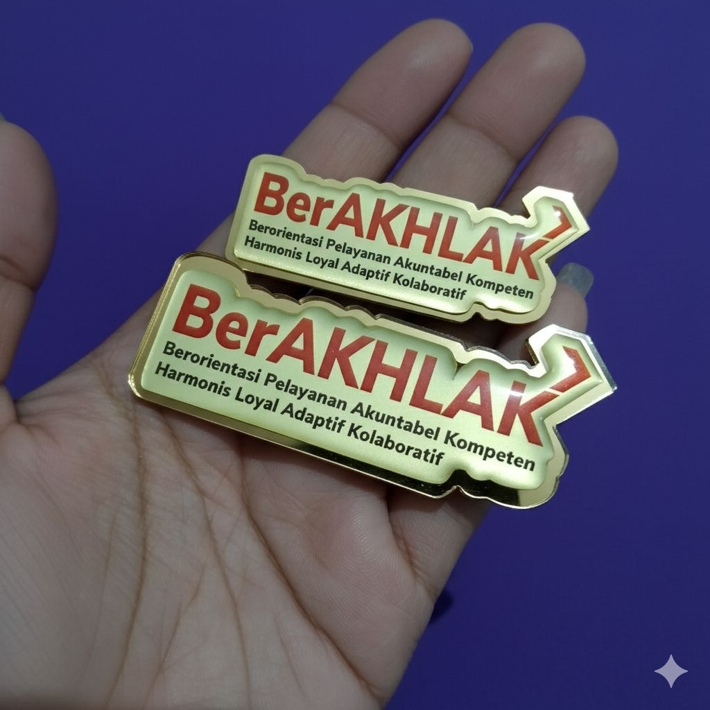 Jual Pin ASN BerAKHLAK anti air anti karat | Shopee Indonesia