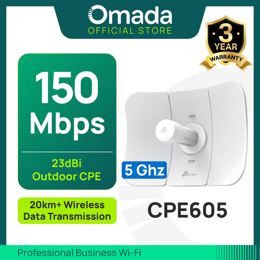 Jual TP-LINK OMADA CPE605 Outdoor 5GHz 300Mbps Wireless CPE | Shopee ...