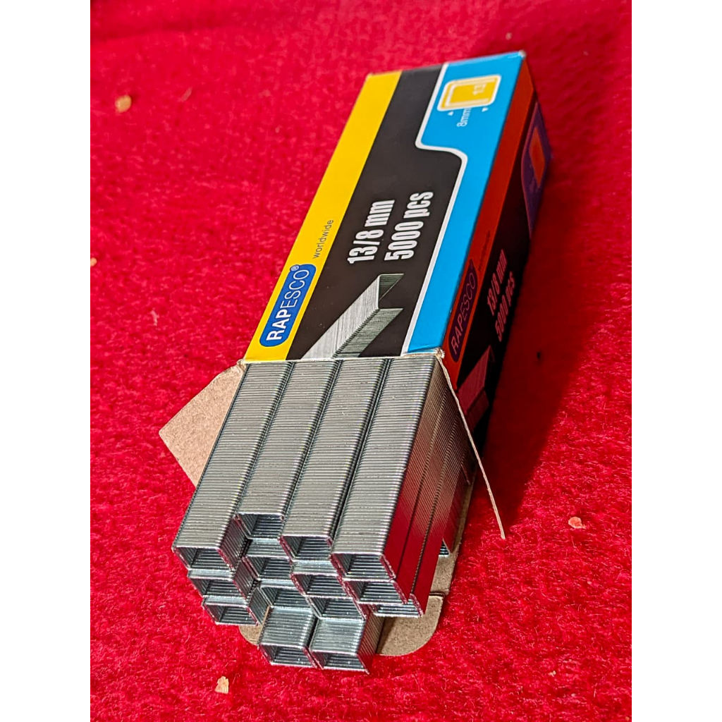 Jual RAPESCO 13/8 Refill Isi Staples Tembak Staple Gun Tacker 8 mm 5000 ...