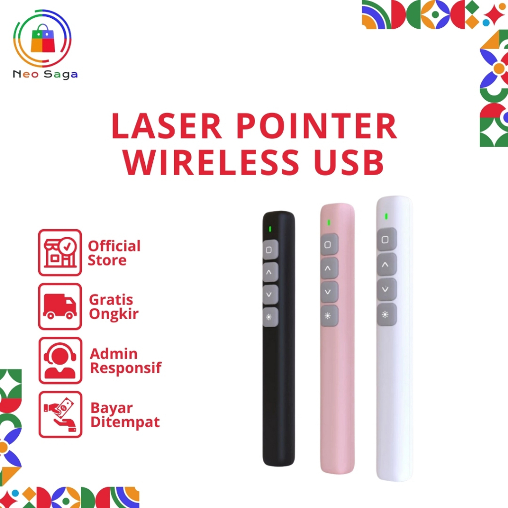 Jual Laser Pointer + Presenter Wireless USB Pen Laser Presentasi Jarak ...