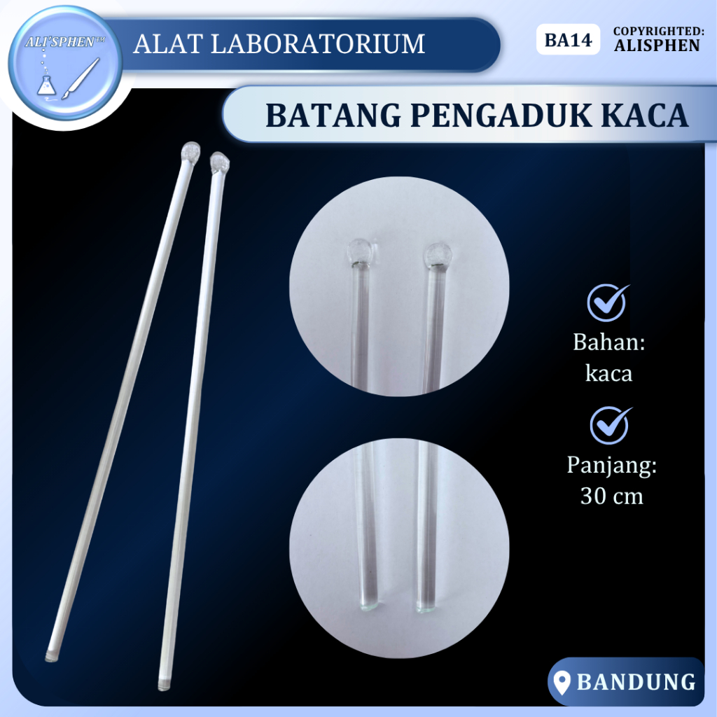 Jual [BA14] Batang Pengaduk Kaca 30 cm | For Laboratory Use | Shopee ...