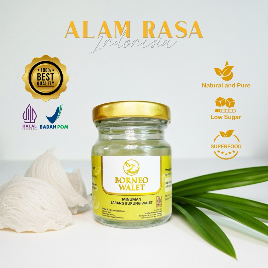 Jual Borneo Walet Minuman Sarang Burung Walet Murni BPOM Halal 70ml ...
