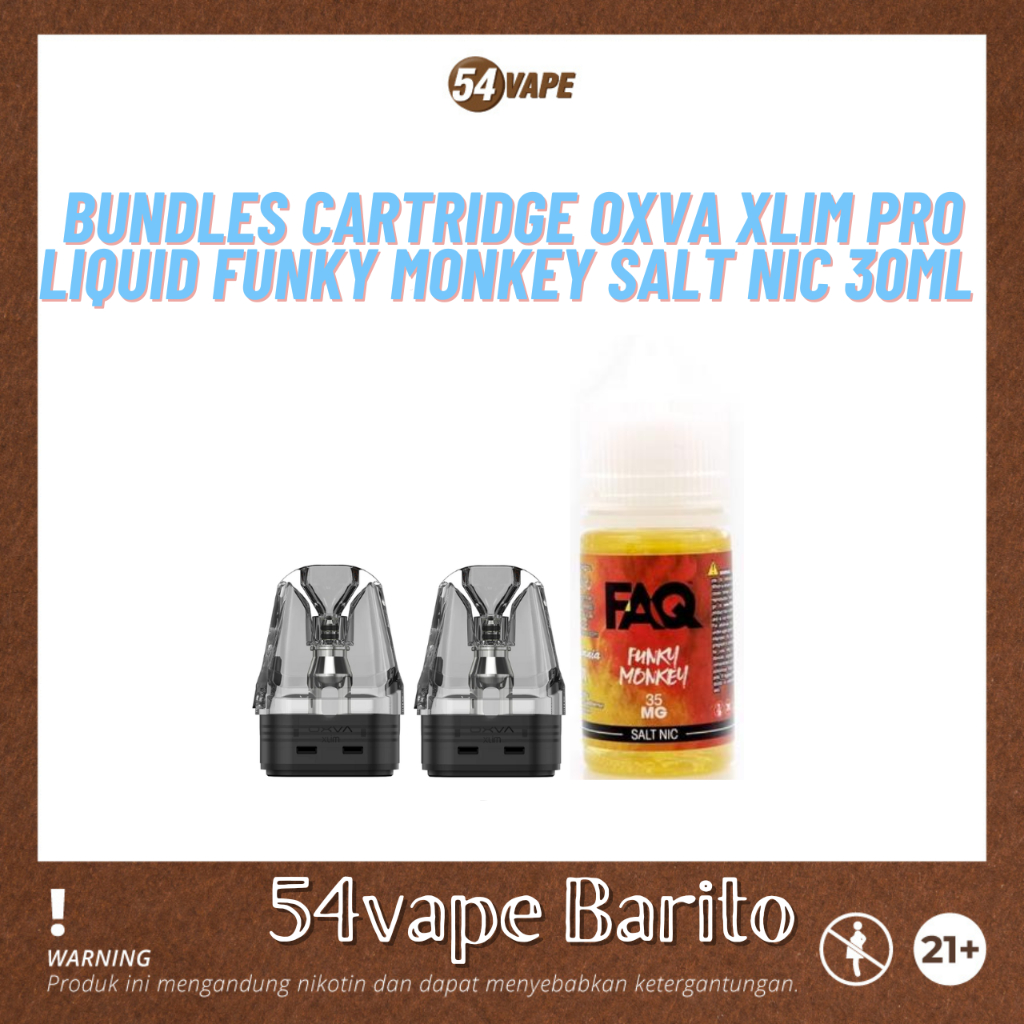 Jual Bundles Cartridge Oxva Xlim Pro v3 + Liquid Funky Monkey Salt Nic ...