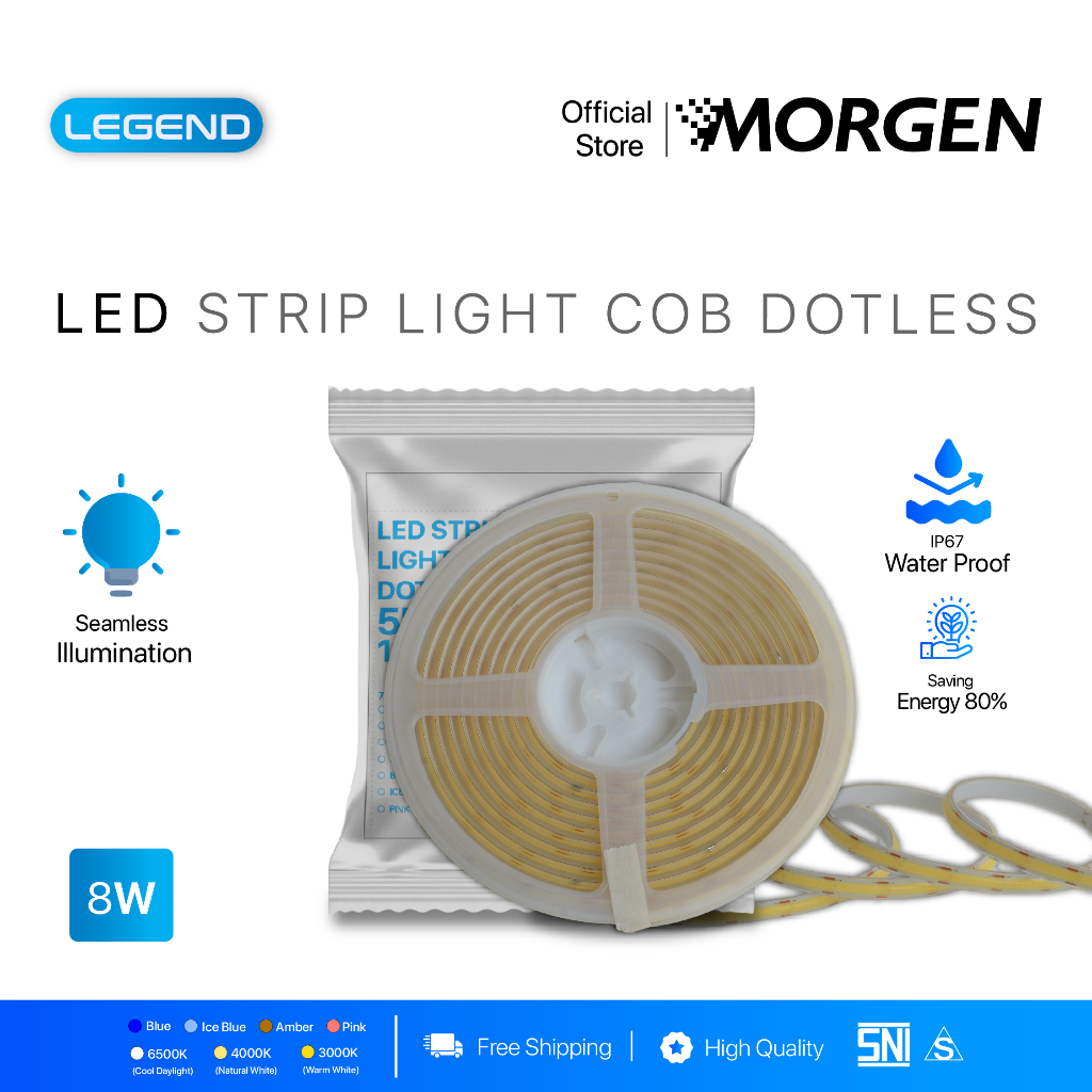 Jual Morgen LED Stripe Light COB Dotless Legend Series - Lampu Strip ...