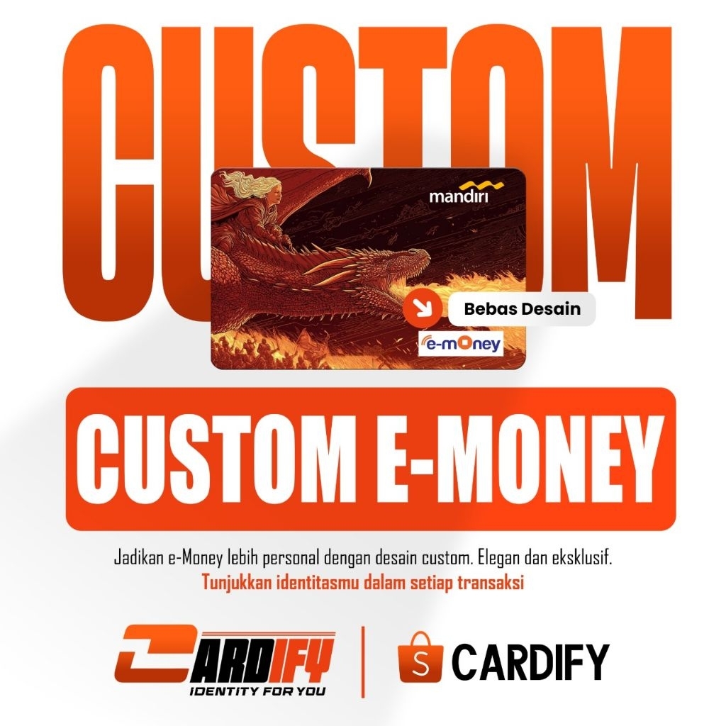 Jual Custom UV Kartu Emoney Etoll Custom 1&2 Sisi | Uv Print Custom E ...