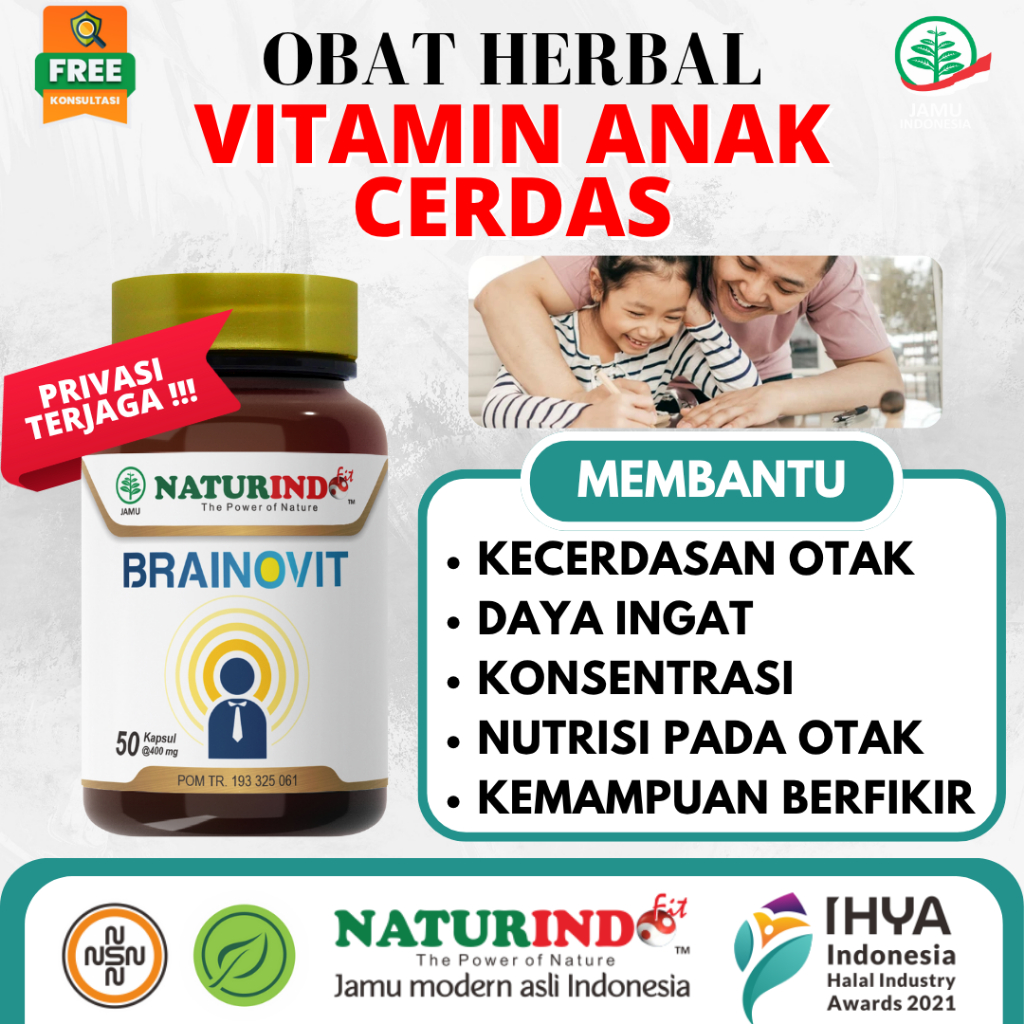Jual BRAINOVIT Vitamin Anak Cerdas Kecerdasan Otak Suplemen Daya Ingat ...
