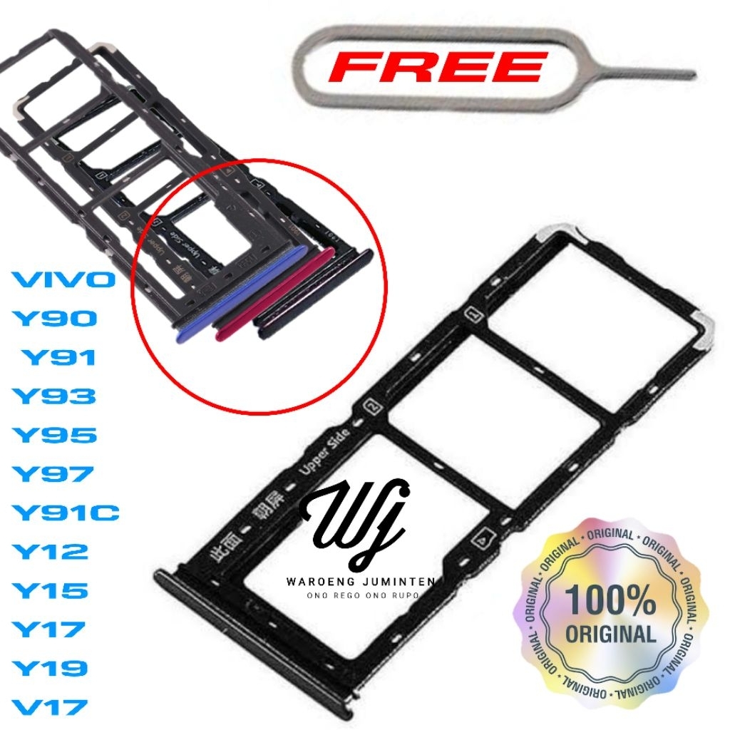 Jual SIM TRAY VIVO Y90 / Y93 / Y95 / Y97 / Y91C / Y12 / Y15 / Y17 / Y19 ...