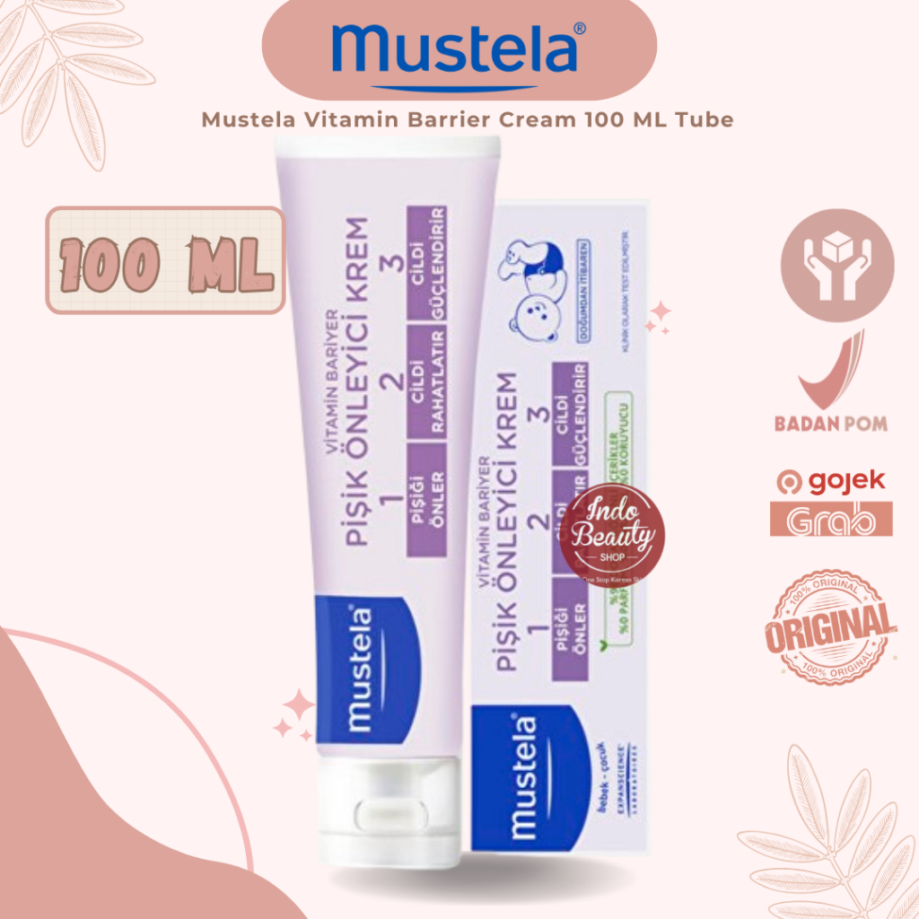 Jual Mustela Vitamin Barrier Cream 100 ML - Krim Ruam Popok BIG SIZE ...