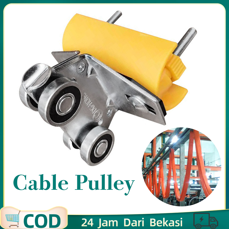 Jual Cable Trolley Rail Kabel Trolley 4 Wheel Trolley Hanger C Track ...