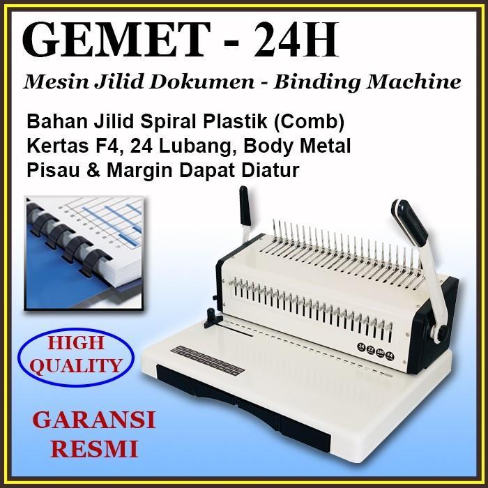 Jual Mesin Jilid / Binding GEMET, Spiral Plastik (Plastic Comb ...