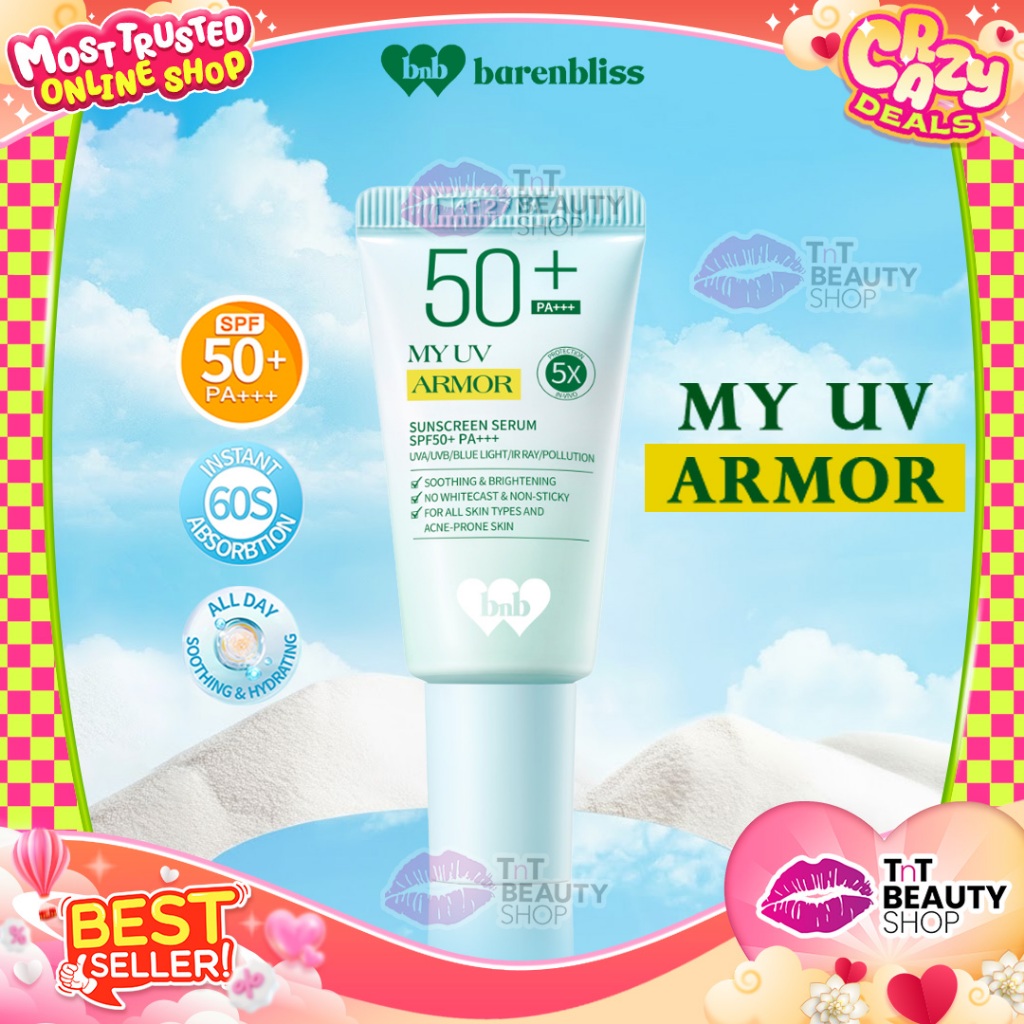 Jual BNB barenbliss My UV Armor SPF 50 PA++++ - Face Sunscreen Gel ...