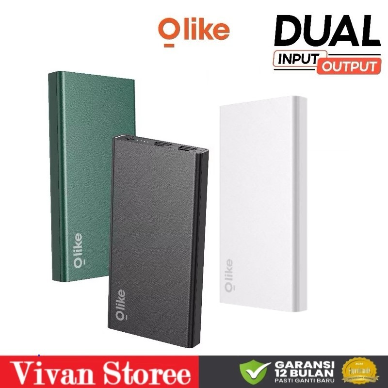 Jual OLIKE Power Bank P102 Powerbank Slim 10000mAh 12W 2.1A Dual Input ...