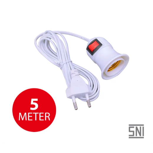 Jual FITTING LAMPU GANTUNG CAHAYA SAKLAR 5M SC-6515 SNI / FITTING LAMPU ...