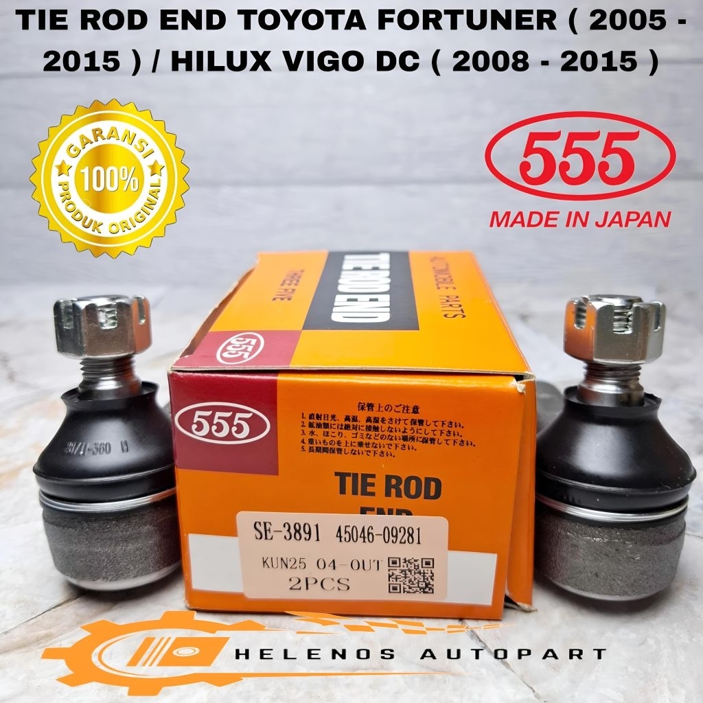 Jual TIE ROD END TOYOTA FORTUNER ( 2005 - 2015 ) / HILUX VIGO DC ( 2008 ...