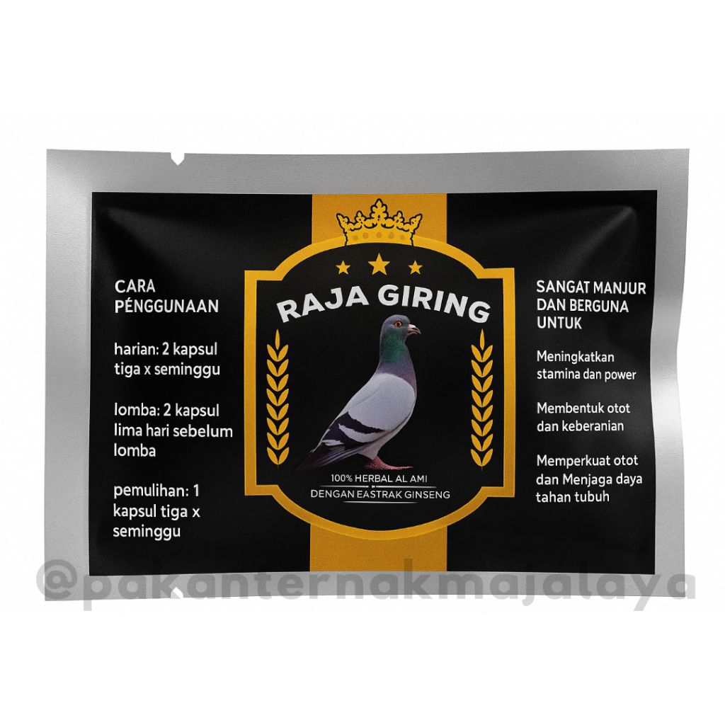Jual Raja Giring – Jamu Kapsul Merpati Giring, Dopping Merpati, Jamu ...