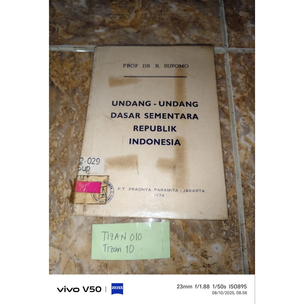 Jual Buku Undang undang dasar sementara Republik Indonesia by Prof Dr R ...