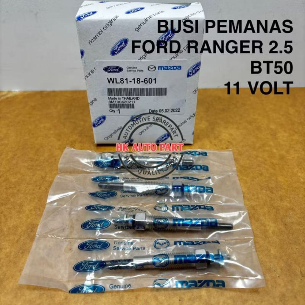 Jual BUSI PEMANAS 11V FORD RANGER BT50 11V ( ISI 4PCS ) WL81-18-601 ...