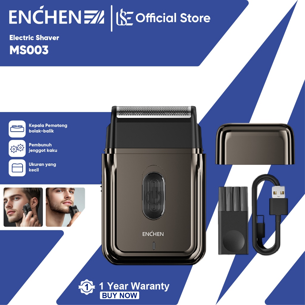 Jual ENCHEN MS003 Alat Cukur Elektrik Alat Cukur Kumis Jenggot Portable ...