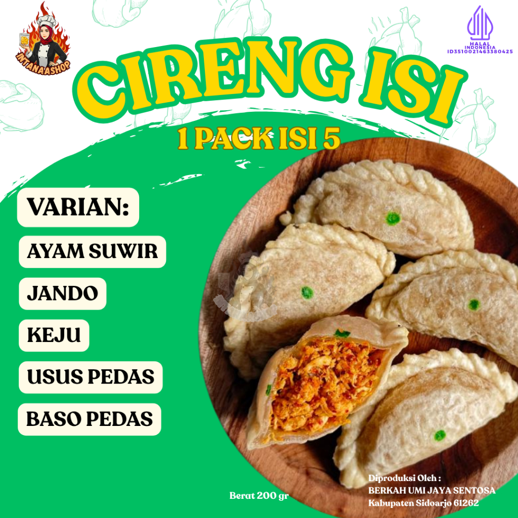 Jual Cireng Isi Ayam / Keju / Jando / Usus /Baso 1 Pack isi 5 Pcs ...