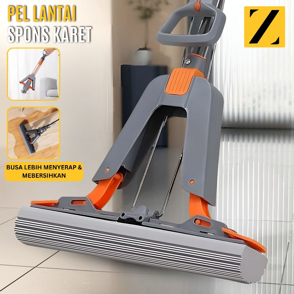 Jual Alat Pel Lantai Spons Karet Peras Lipat Otomatis | Ultra Mop ...