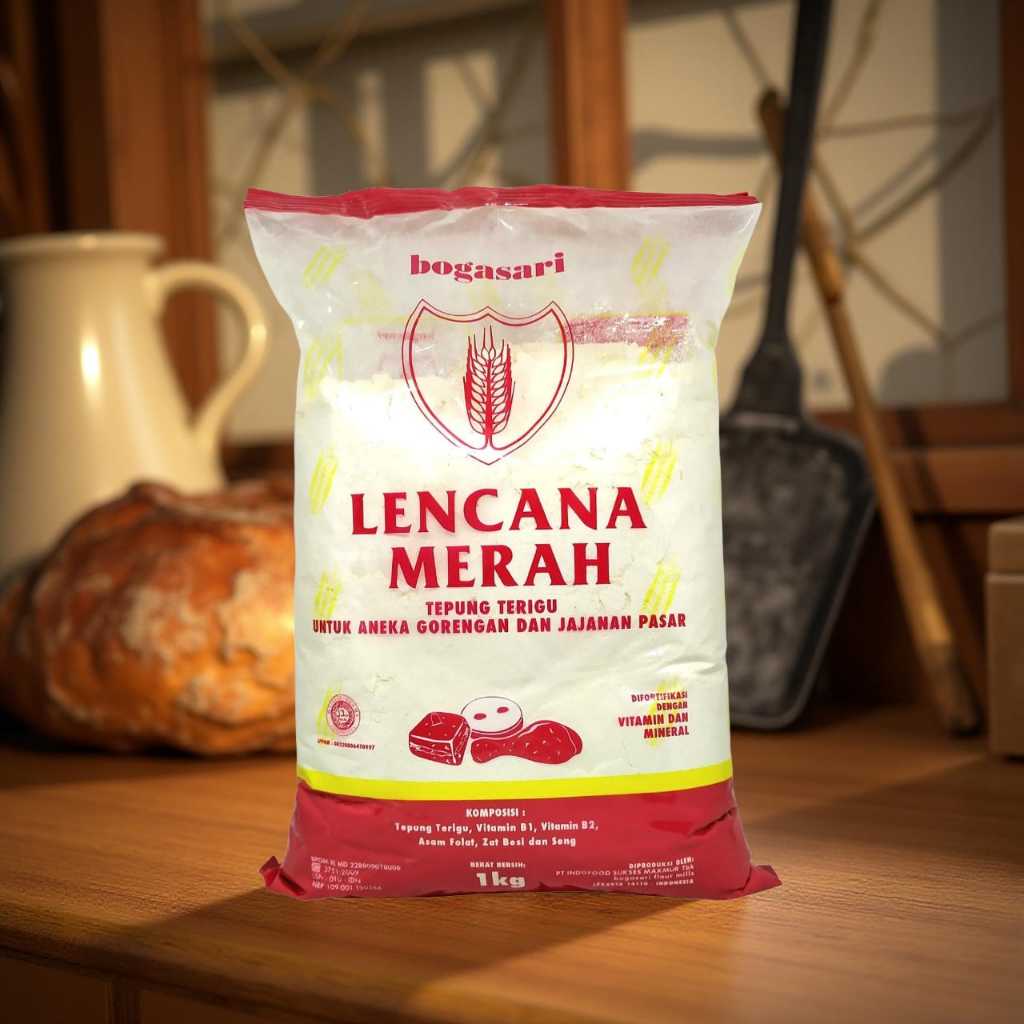 Jual Tepung Terigu Lencana Merah 1kg - Cocok Untuk Aneka Gorengan dan ...