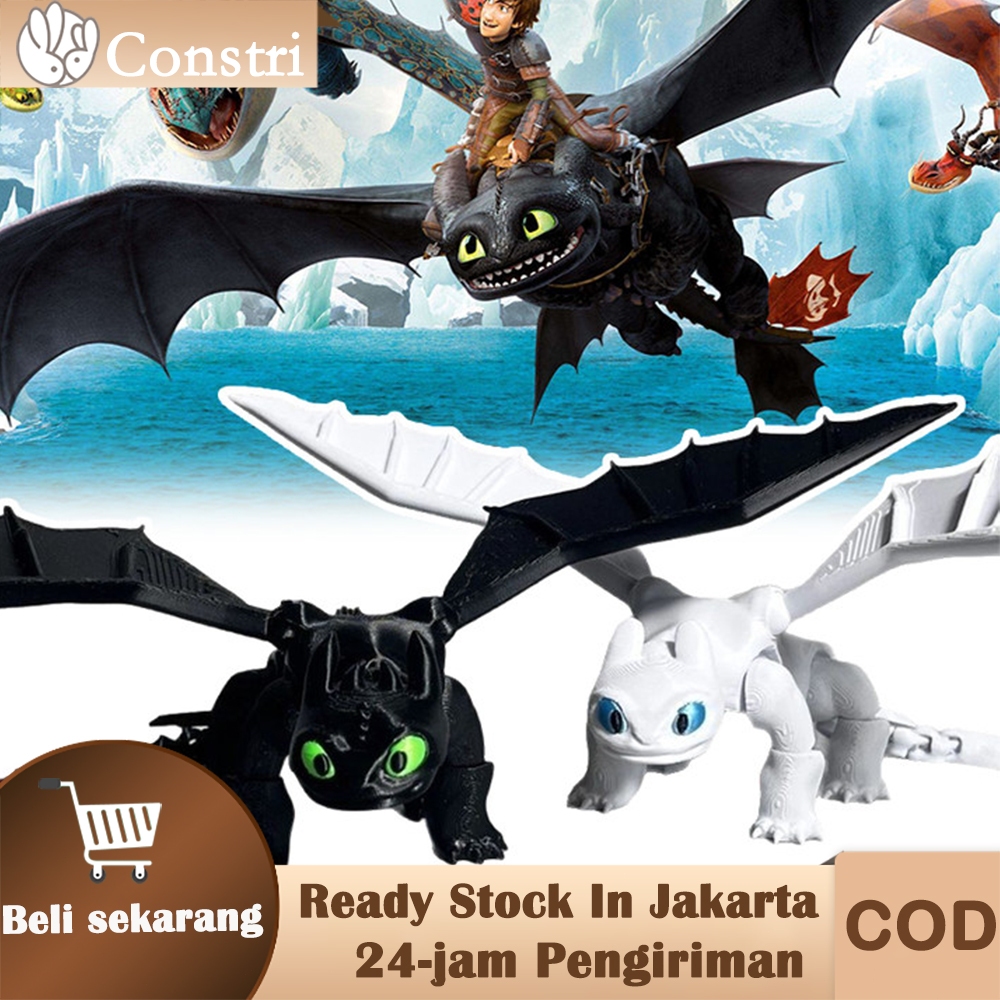 Jual Mainan Action Figure Toothless How To Train Your Dragon 3D ...
