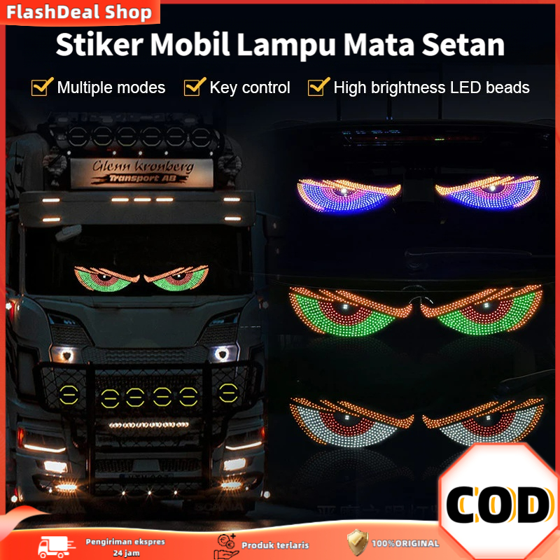 Jual 【COD】Animasi Mata Bergerak Mobil LED / Stiker Mobil USB Tampilan ...